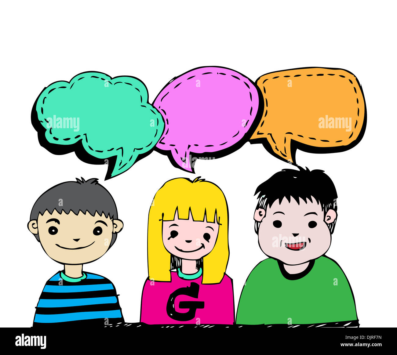people idea thinking , dialog speech bubbles Stock Photo - Alamy