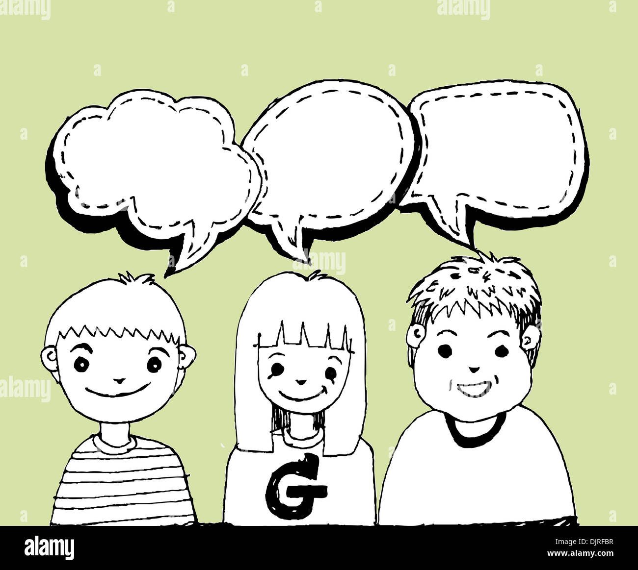 people idea thinking , dialog speech bubbles Stock Photo - Alamy
