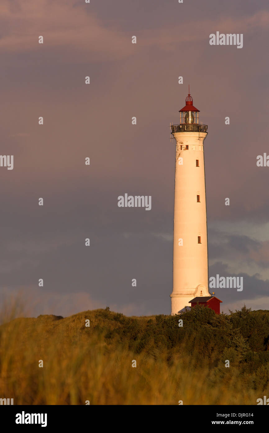 Lighthouse Lyngvig Fyr, Denmark Stock Photo - Alamy