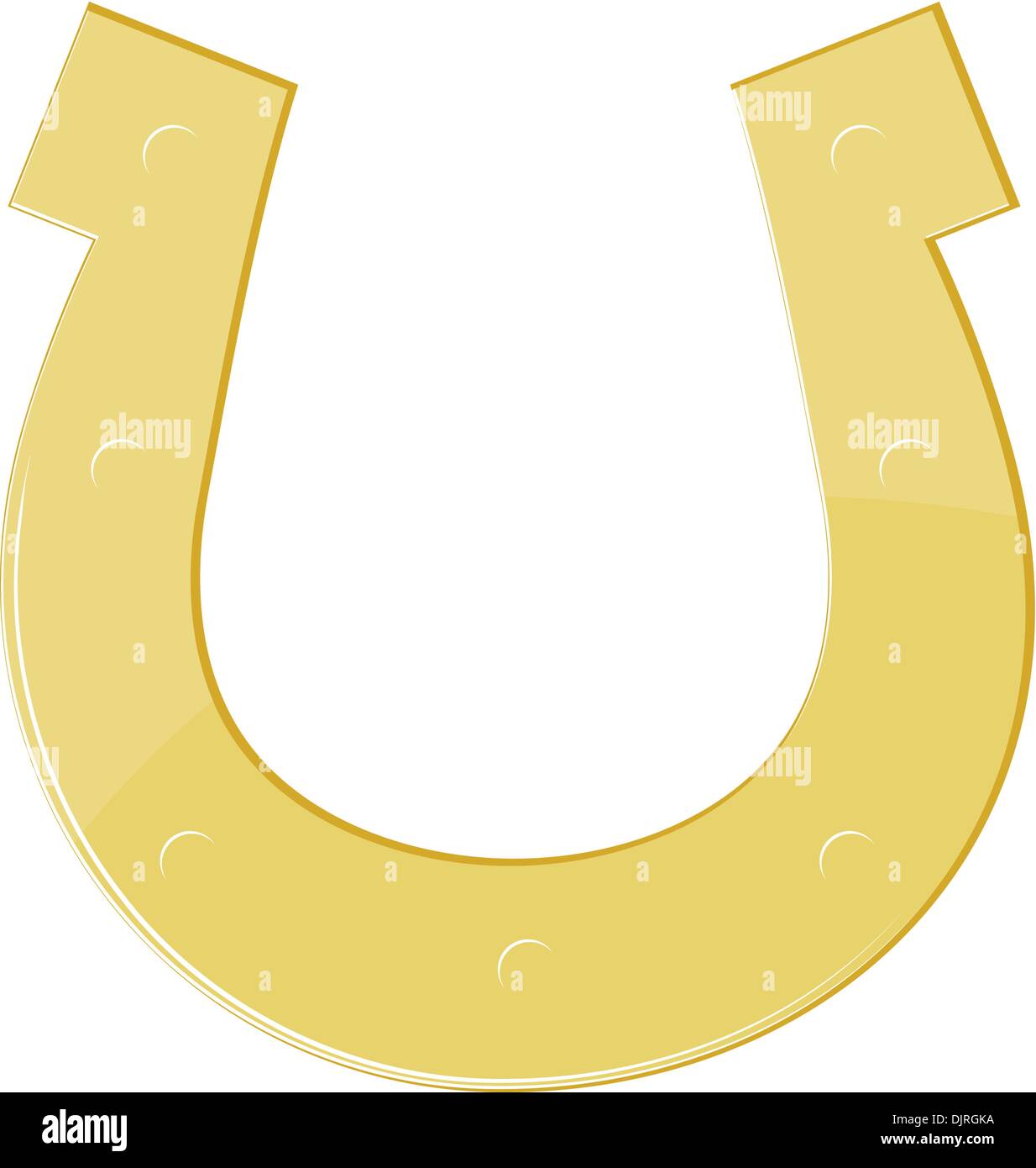 Vector illustration of a golden horseshoe Stock Vector Image & Art - Alamy