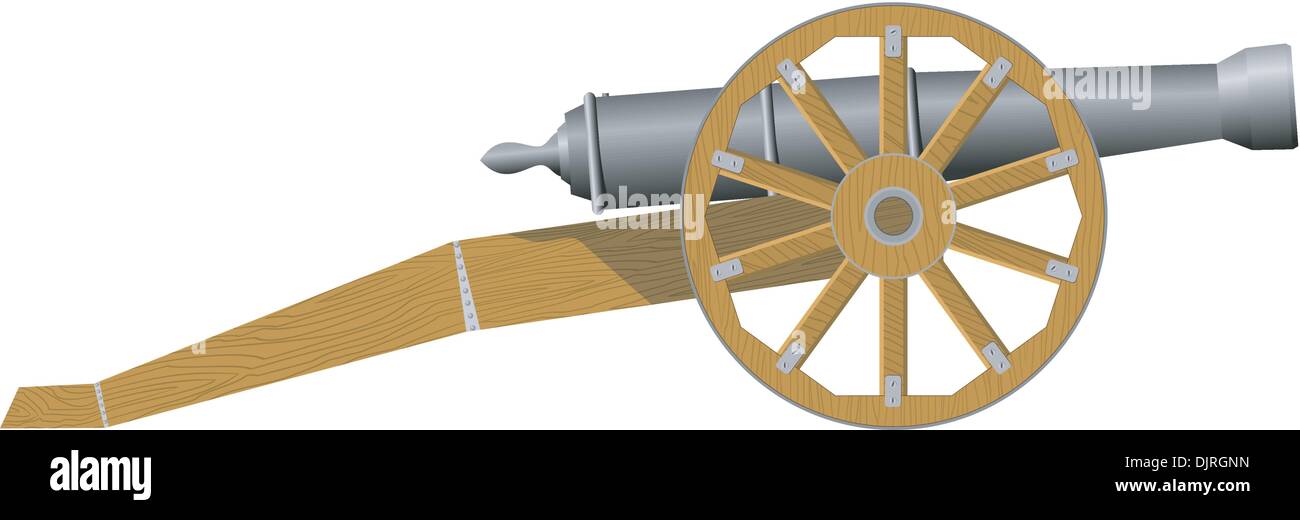 Old iron cannon on Stock Vector Images - Alamy