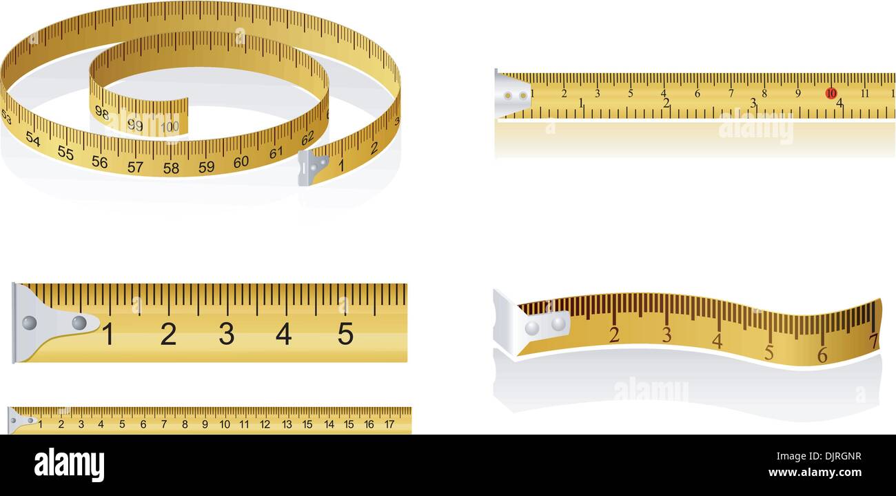 Set of measuring tapes Stock Vector Image & Art - Alamy