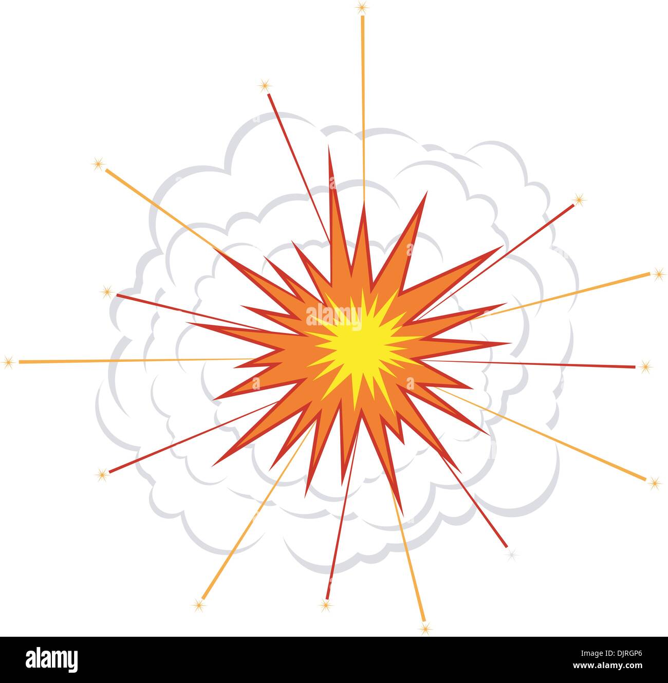 With it an explosion is generated Stock Vector Images - Alamy