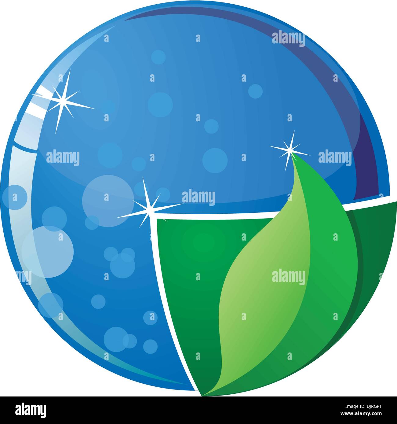 Vector image of the globe with parts of water and land Stock Vector ...