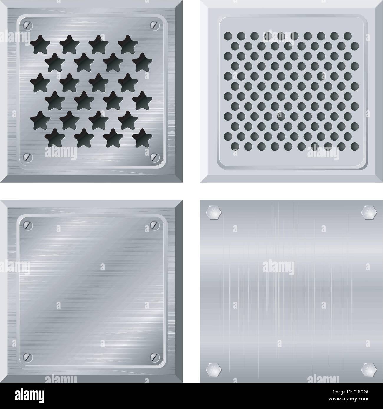 Set of metal plates. vector Stock Vector Image & Art - Alamy