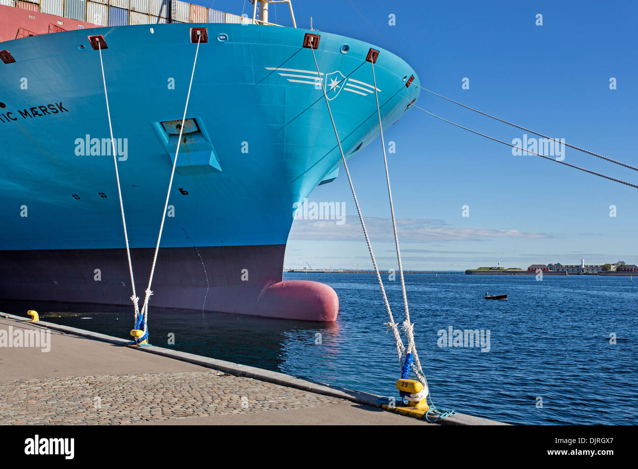 Bow of a container ship Stock Photo - Alamy