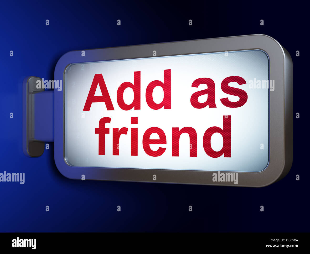 Social media concept: Add as Friend on billboard background Stock Photo ...