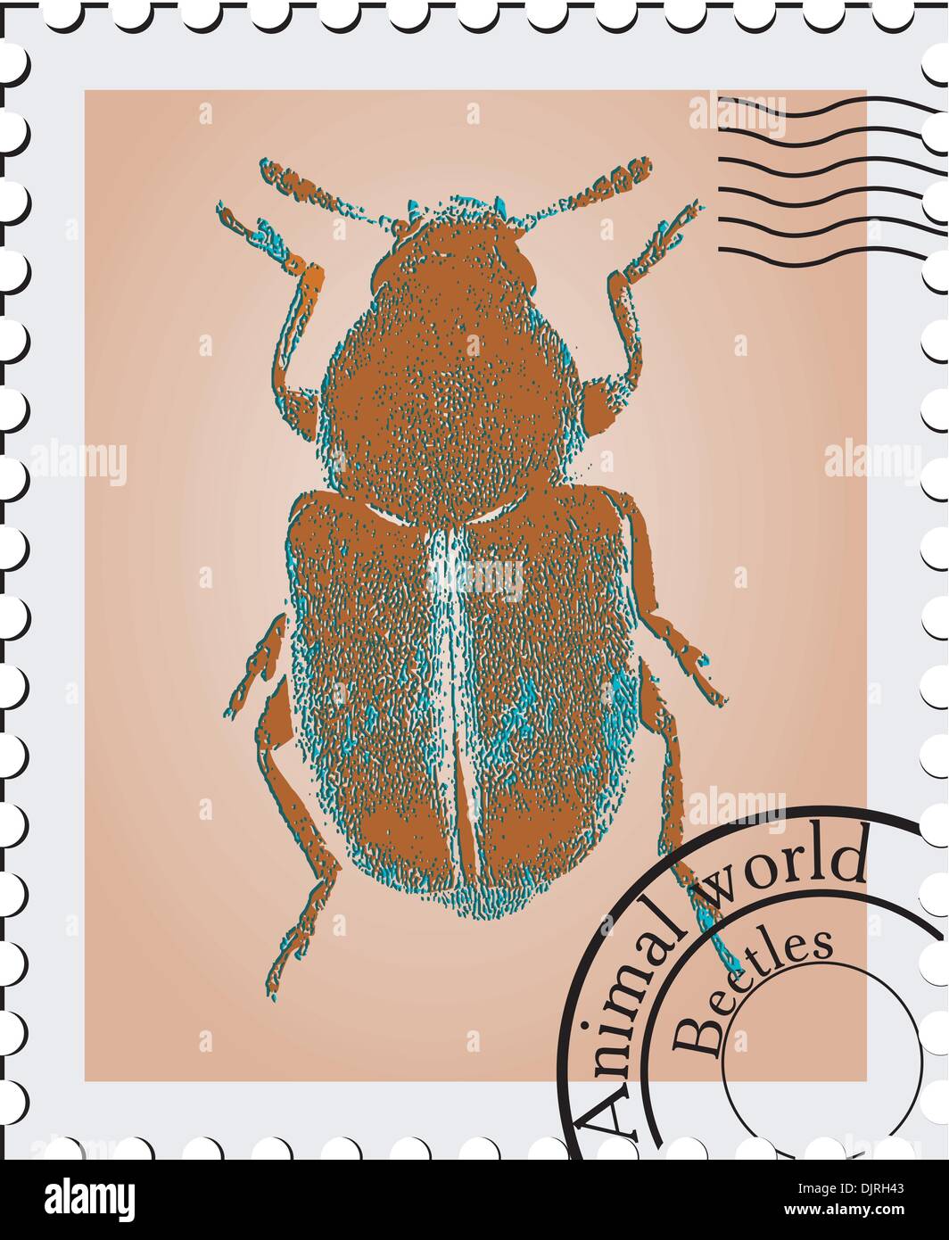 Vector stamp with a image of a beetle Stock Vector Image & Art - Alamy