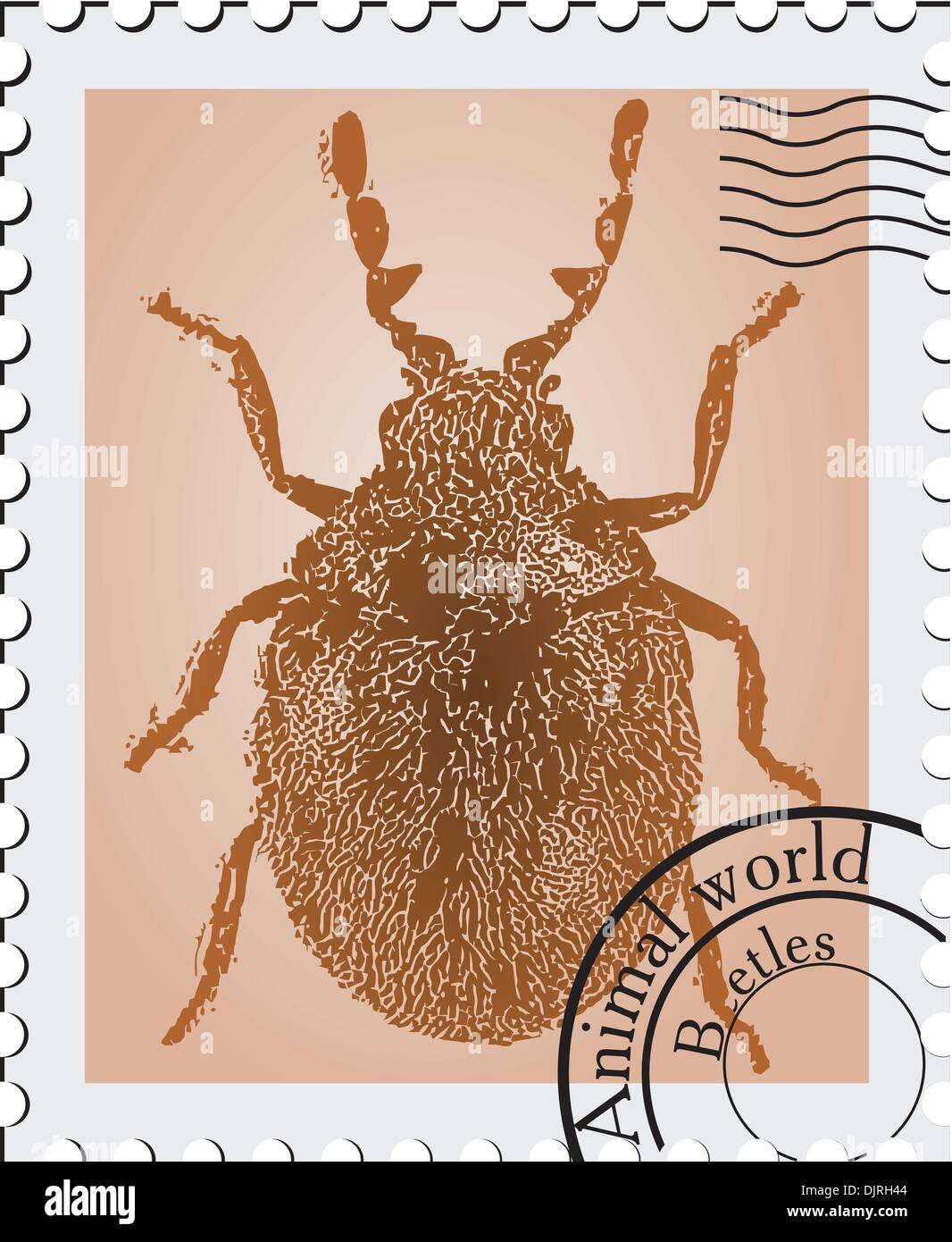 Vector stamp with a picture of a insect Stock Vector Image & Art - Alamy
