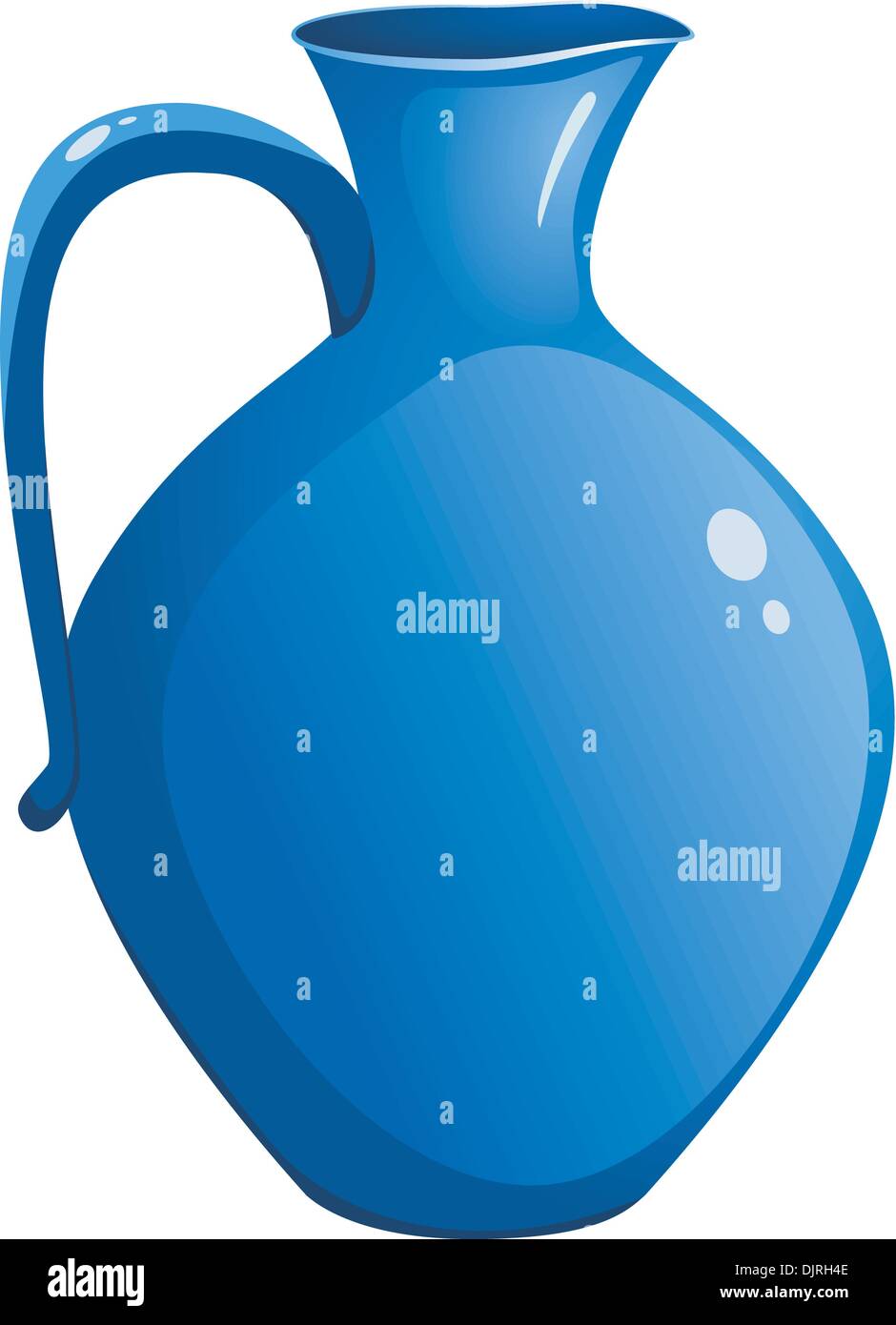 Blue ceramic pitcher. vector Stock Vector Image & Art - Alamy