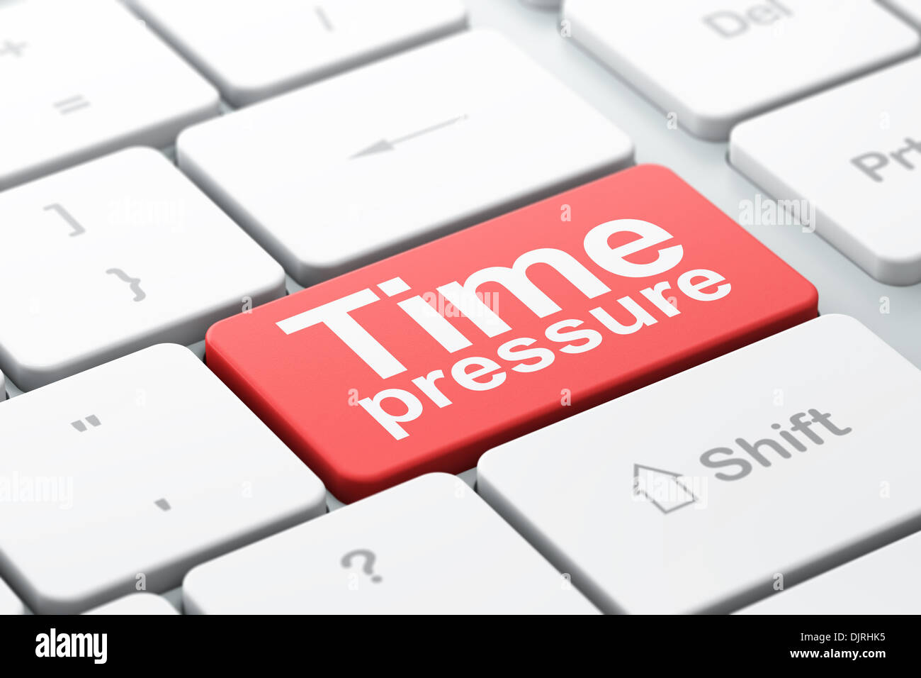 Time Pressure on computer keyboard background Stock Photo - Alamy