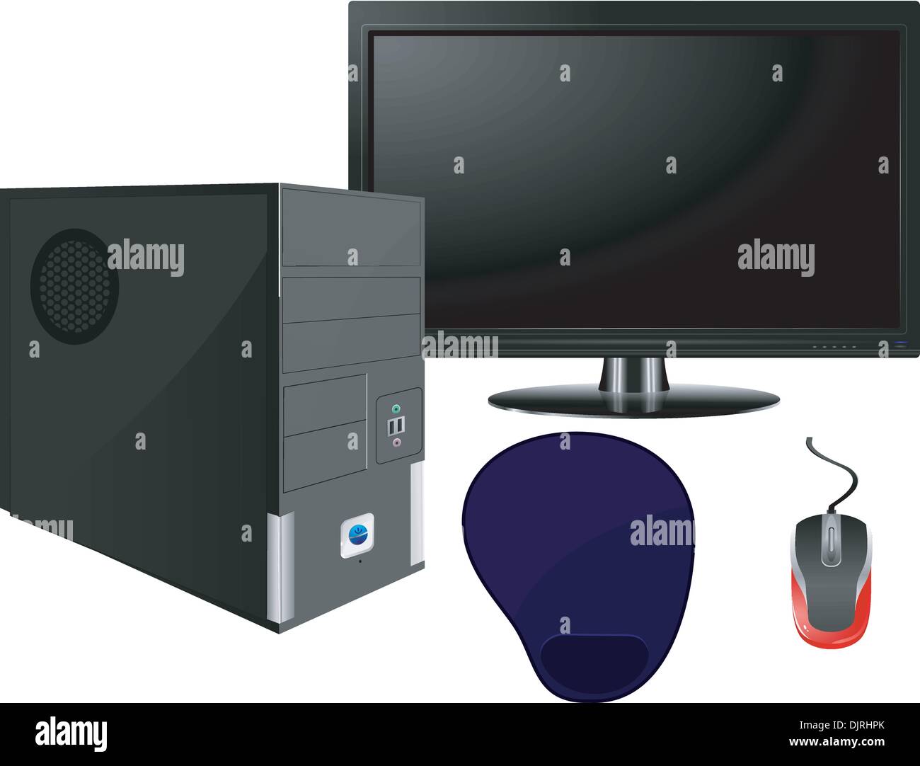 Computer mouse front view Stock Vector Images - Alamy