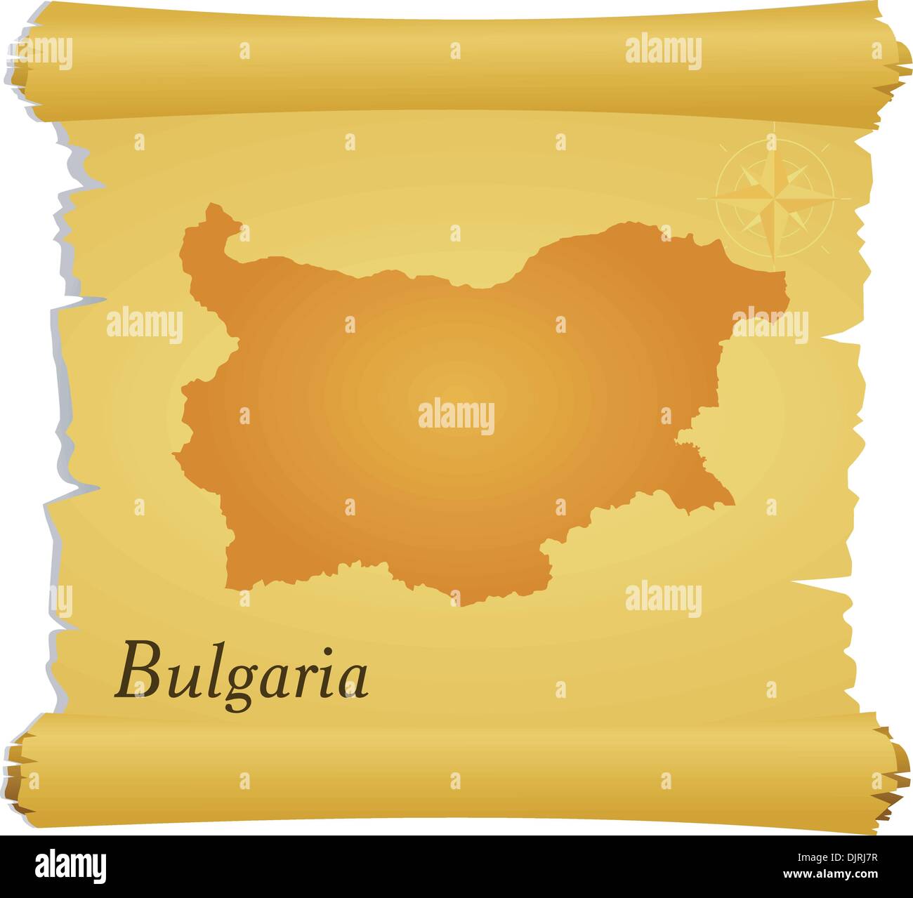 Vector parchment with a silhouette of Bulgaria Stock Vector Image & Art ...