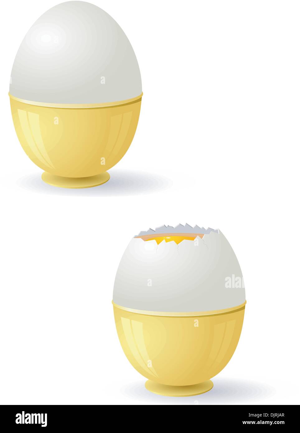 Vector illustration of eggs with yolk Stock Vector Image & Art - Alamy