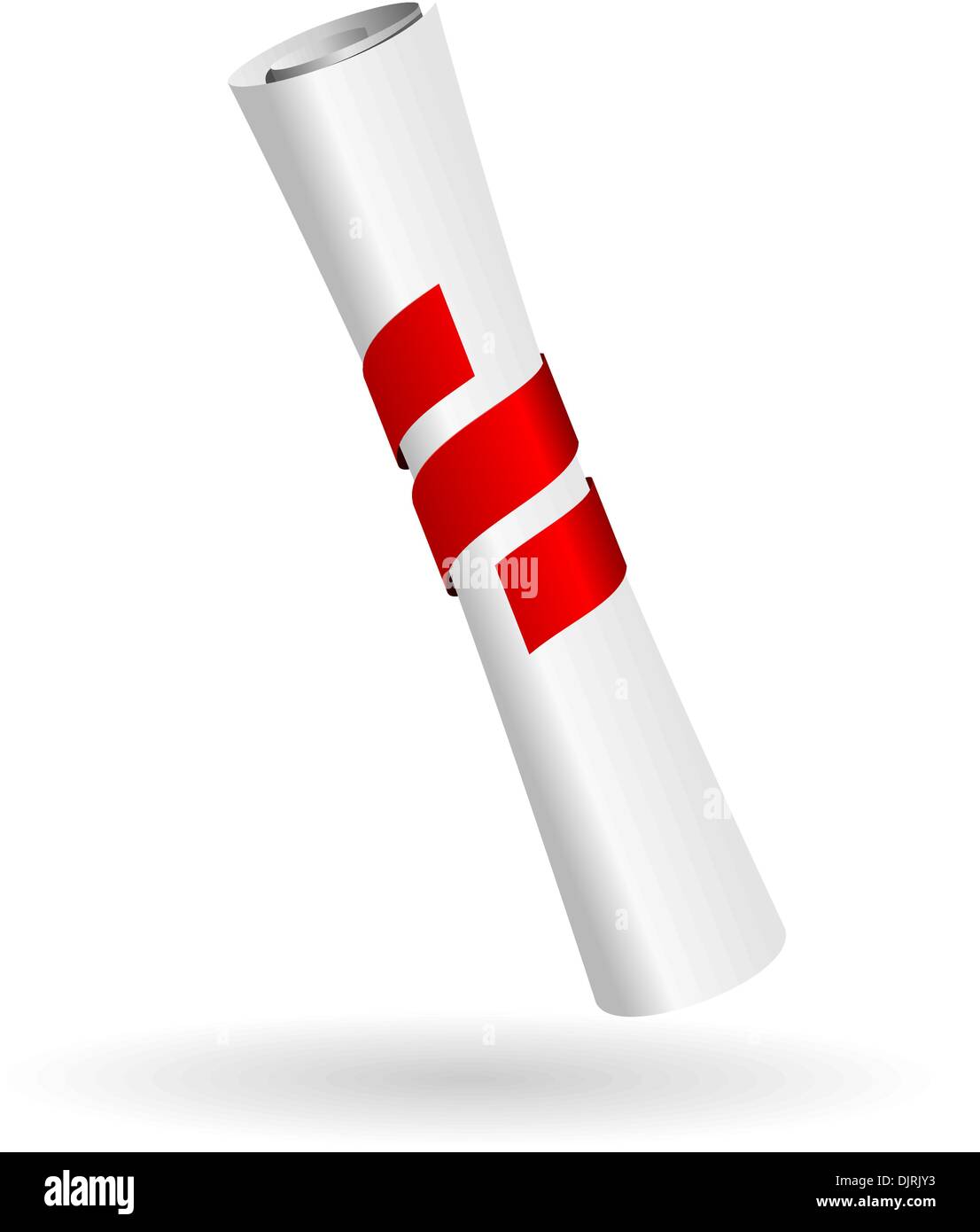 Vector illustration of papyrus with a red ribbon Stock Vector Image ...