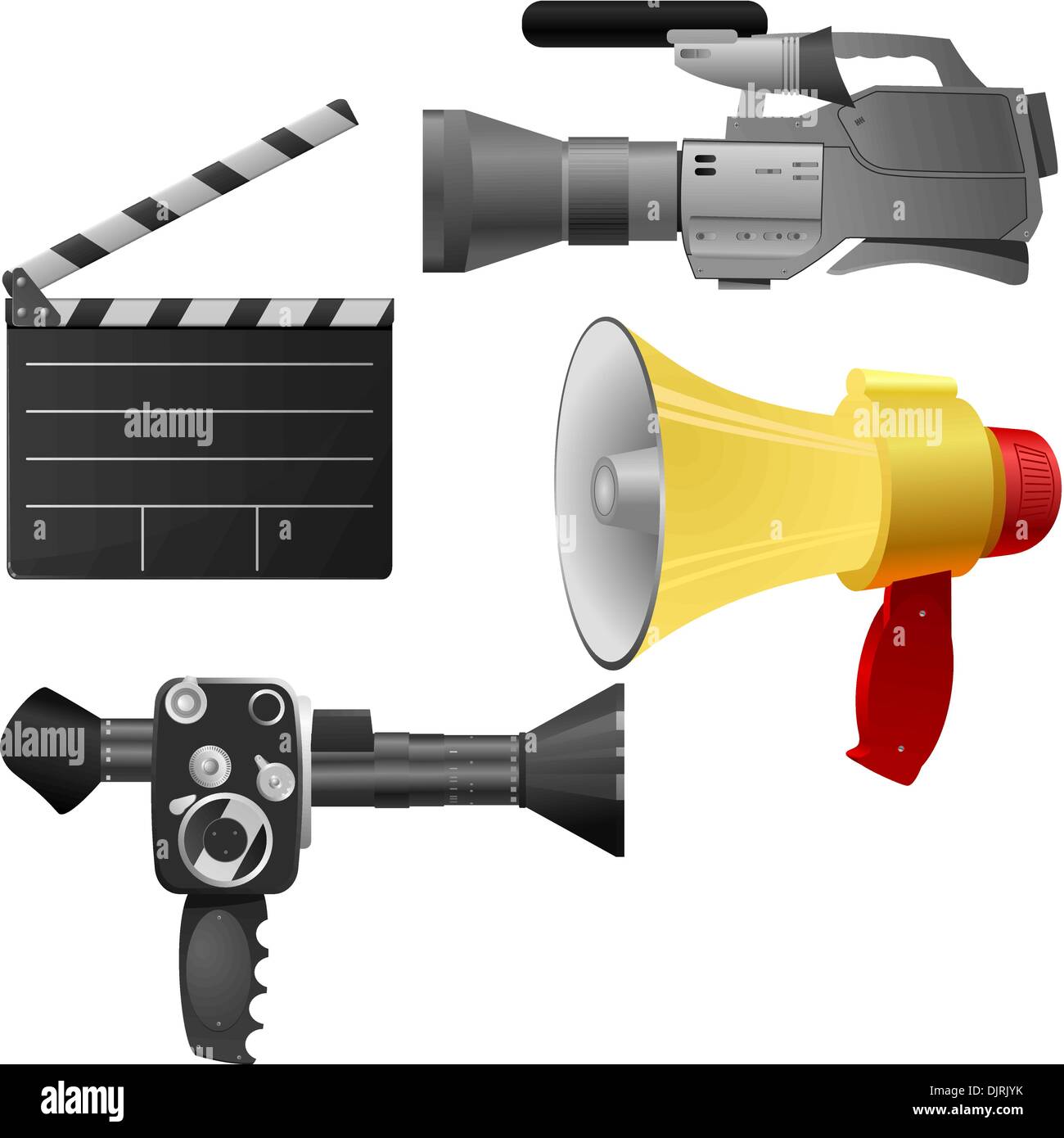 Vector illustration set of objects cinema Stock Vector Image & Art - Alamy