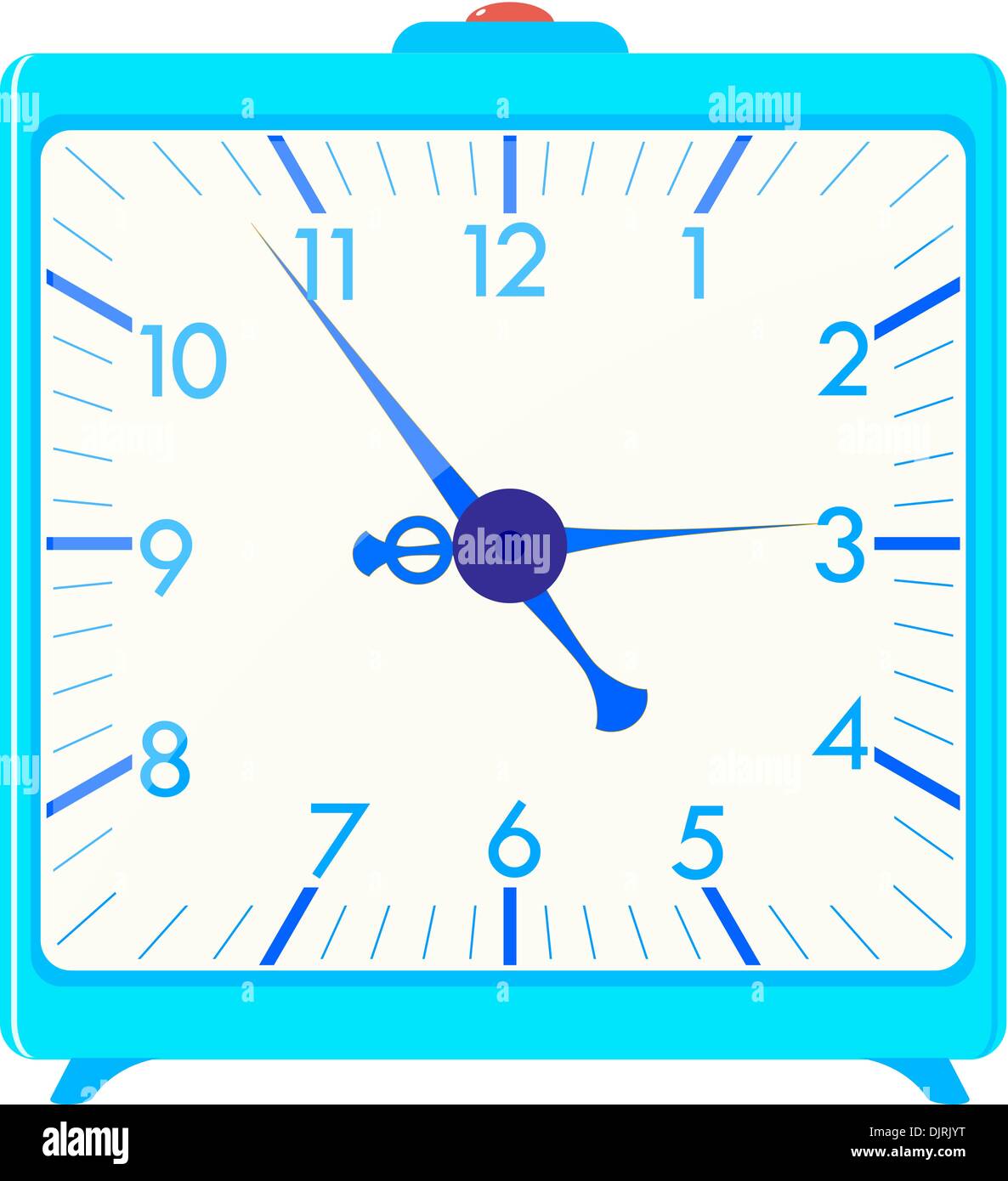 Vector illustration of a blue square alarm Stock Vector Image & Art - Alamy