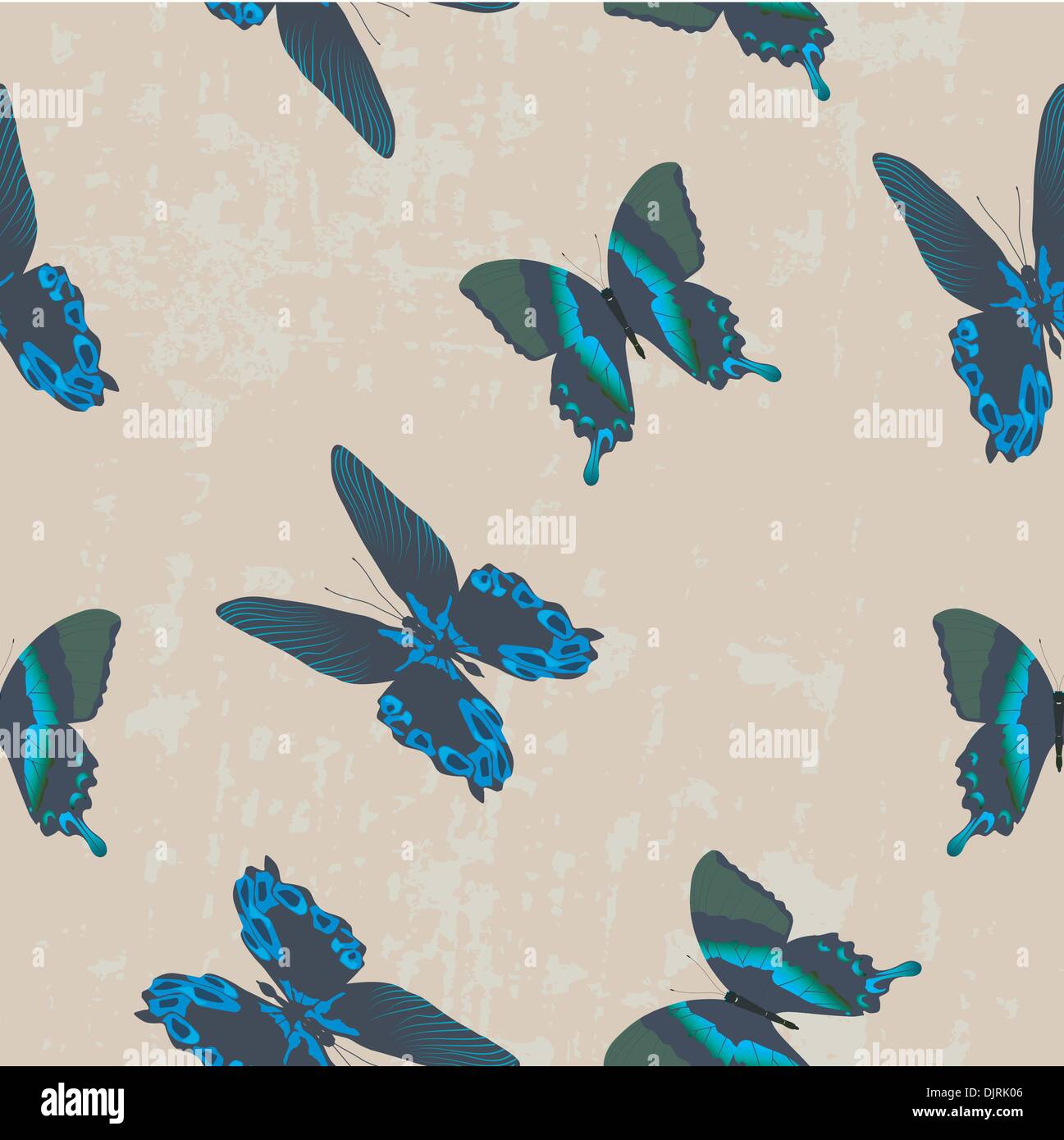 Seamless texture with beautiful butterflies Stock Vector Image & Art ...
