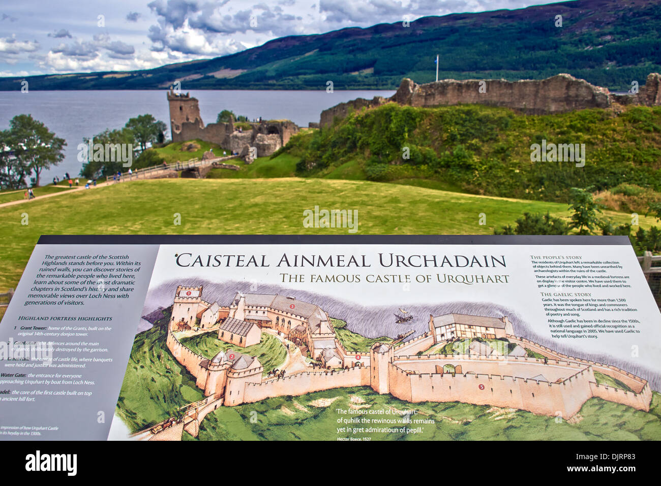 Urquhart Castle on Lock Ness Sits beside Loch Ness in the Highlands of ...