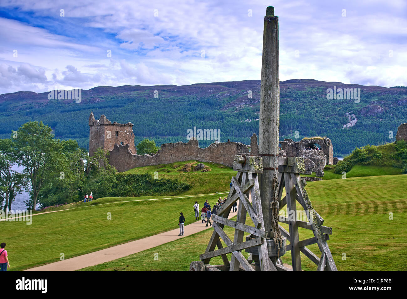 Urquhart Castle on Lock Ness Sits beside Loch Ness in the Highlands of ...