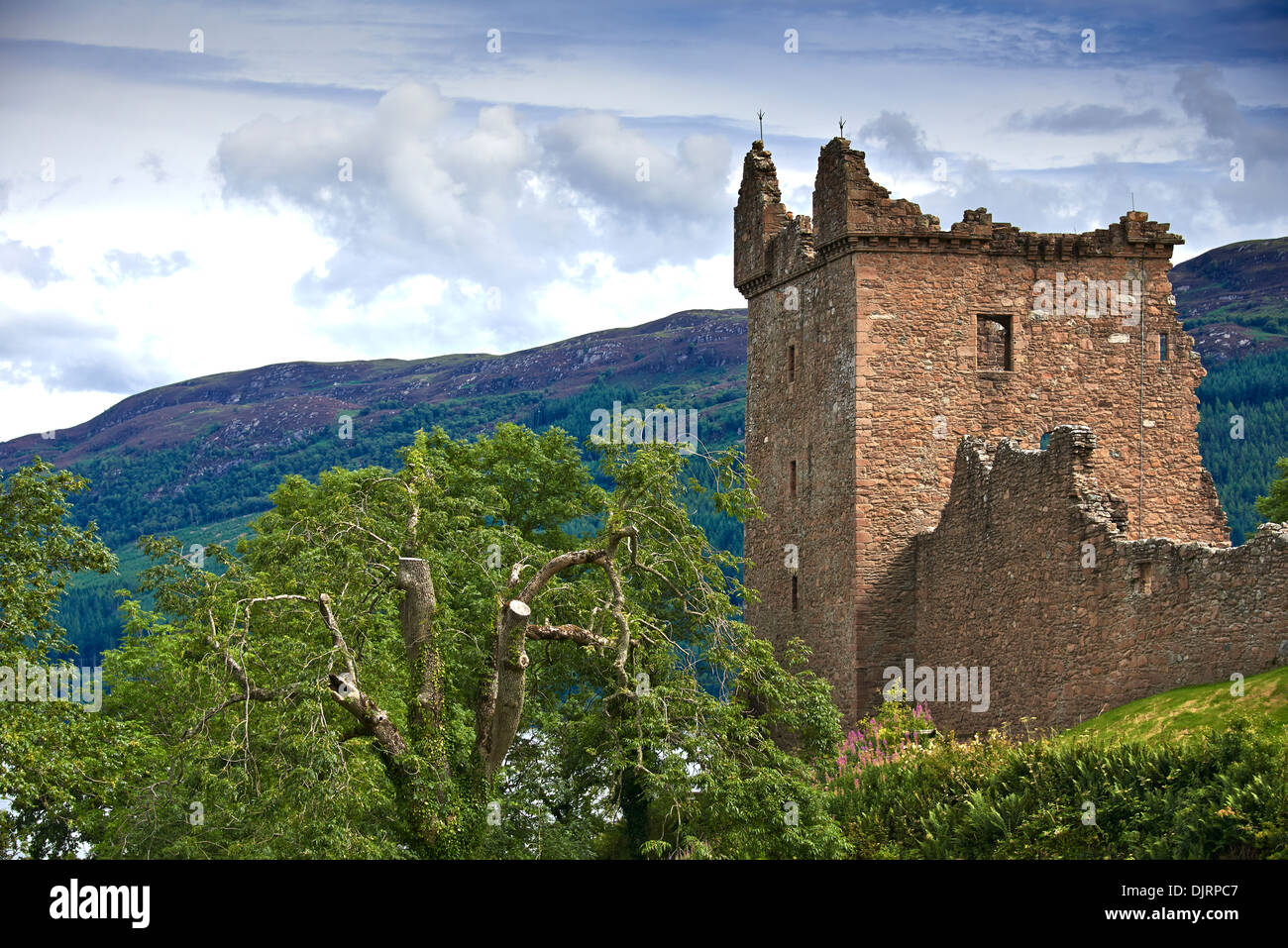 Urquhart Castle on Lock Ness Sits beside Loch Ness in the Highlands of ...