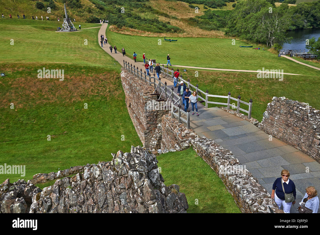 Urquhart Castle on Lock Ness Sits beside Loch Ness in the Highlands of ...