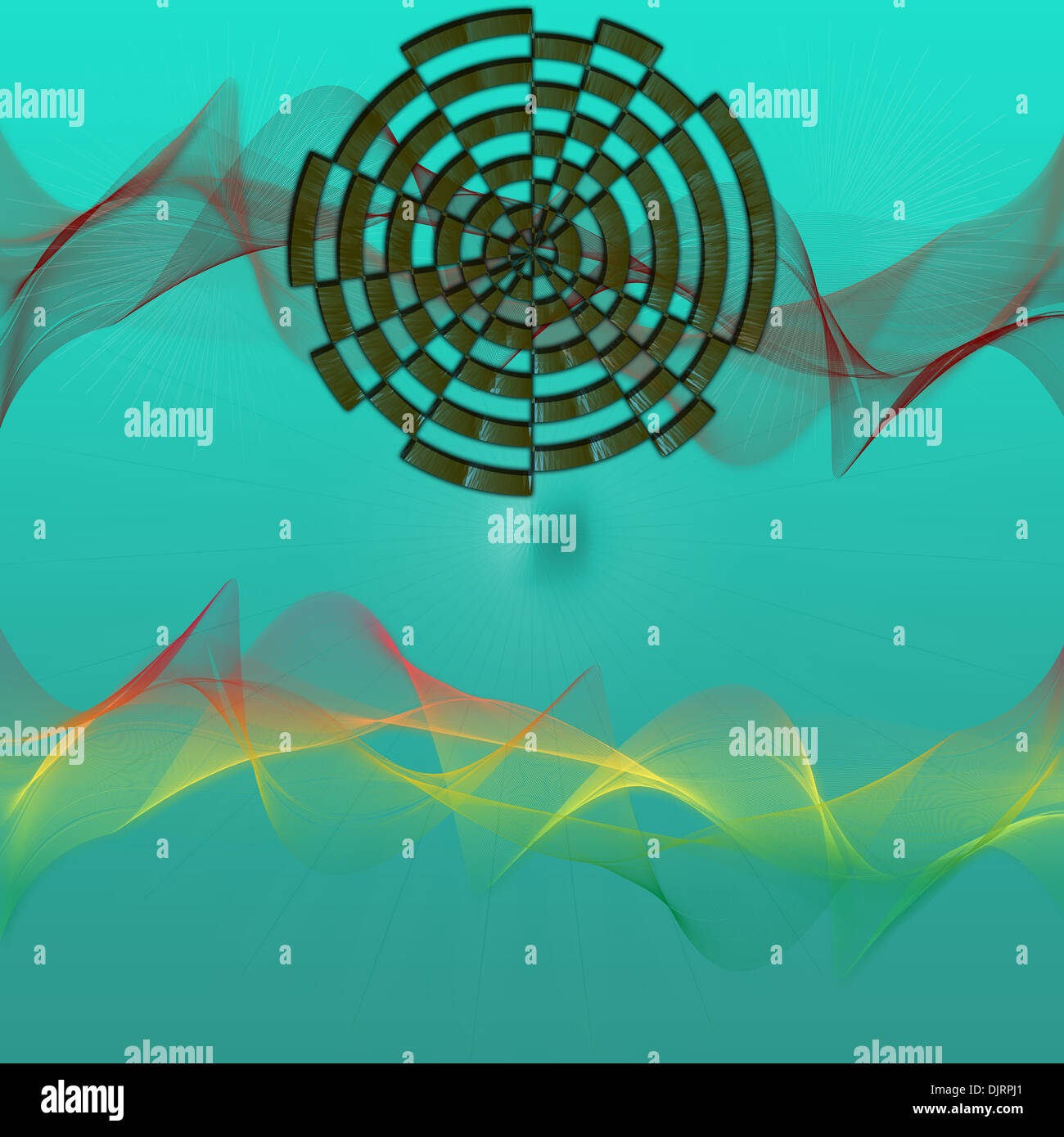 Illustration of Abstract Waves at color background Stock Photo - Alamy