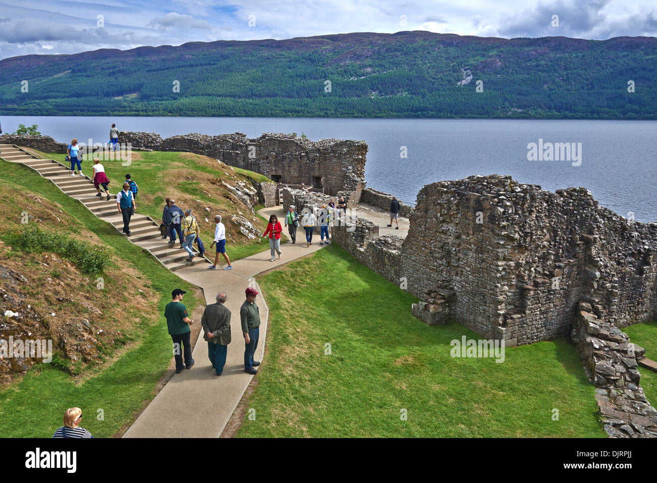 Urquhart Castle on Lock Ness Sits beside Loch Ness in the Highlands of ...