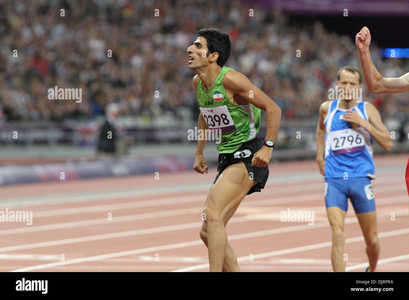 Peyman Nasiri Bazanjani of Iran celebrates winning gold in the mens ...