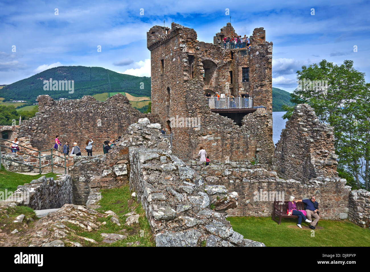 Urquhart Castle on Lock Ness Sits beside Loch Ness in the Highlands of ...