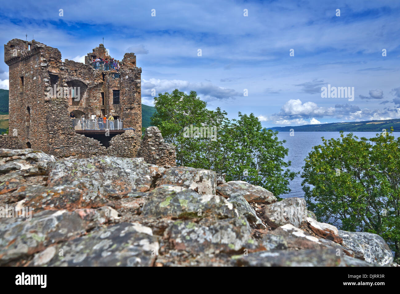 Urquhart Castle on Lock Ness Sits beside Loch Ness in the Highlands of ...