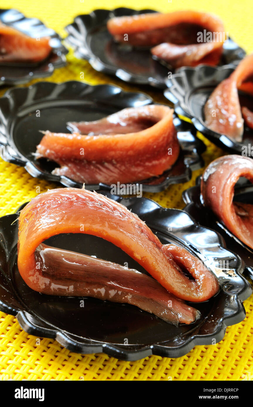 Anchovies in salt hi-res stock photography and images - Alamy