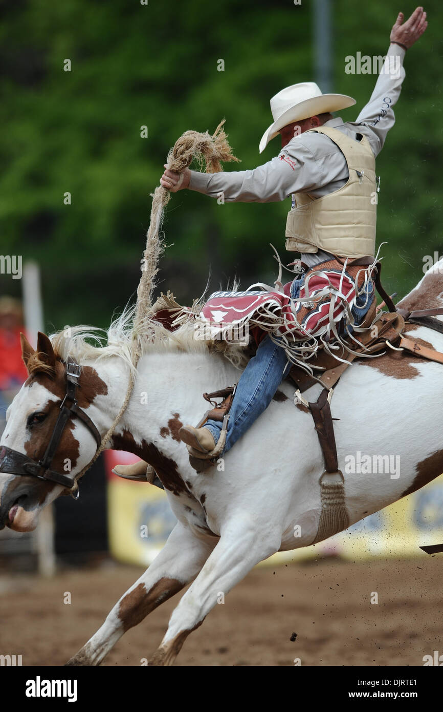 May 09, 2010 - Sonora, California, U.S - 09 May 2010: Saddle bronc ...