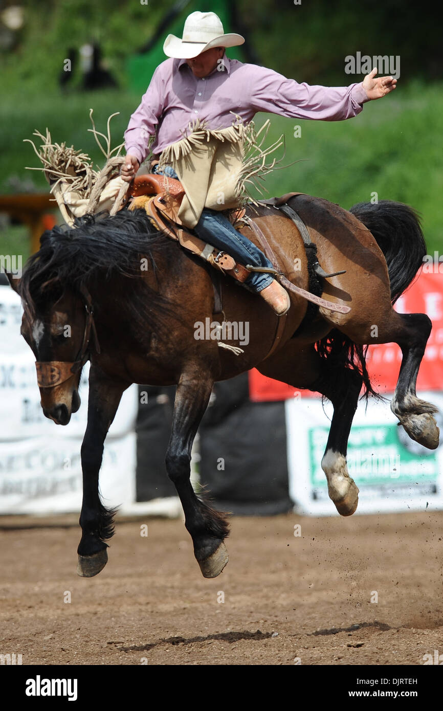 May 09, 2010 - Sonora, California, U.S - 09 May 2010: Saddle bronc ...