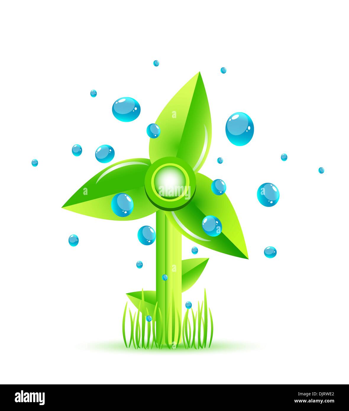 Conceptual abstract nature eco windmill design Stock Vector Image & Art ...