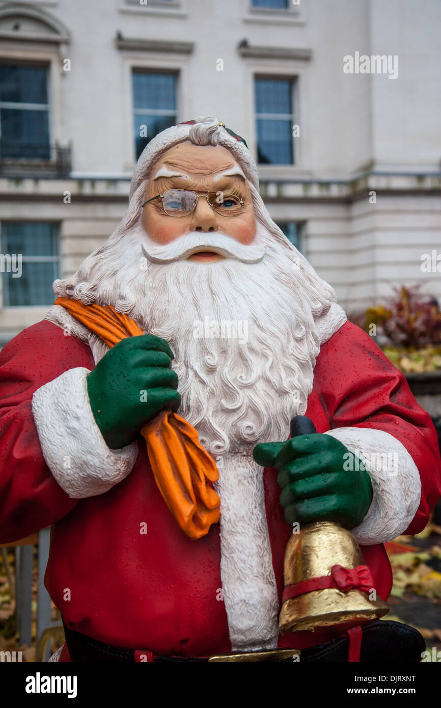 Statue of Santa Claus at a Christmas market Stock Photo - Alamy
