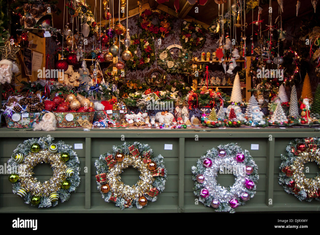 one of the colourful stand at Birmingham Christmas market Stock Photo ...