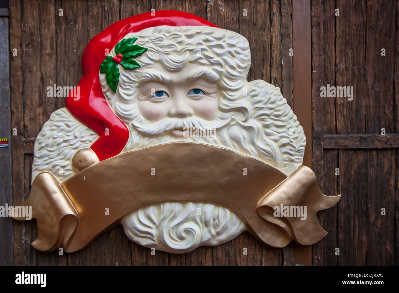image of Santa Claus at a Christmas market Stock Photo - Alamy