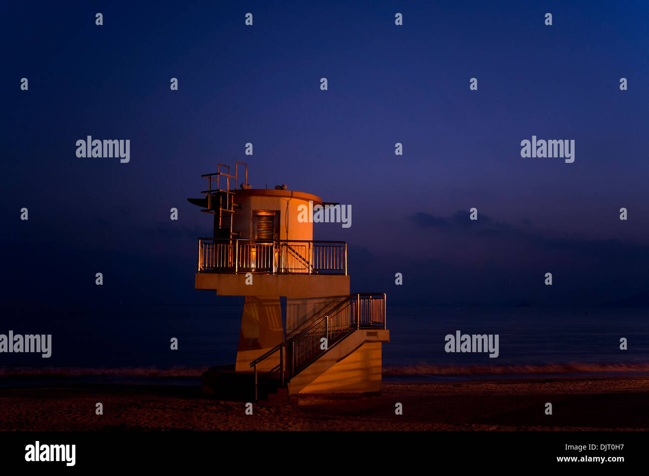 Beach safeguard watch tower Stock Photo - Alamy