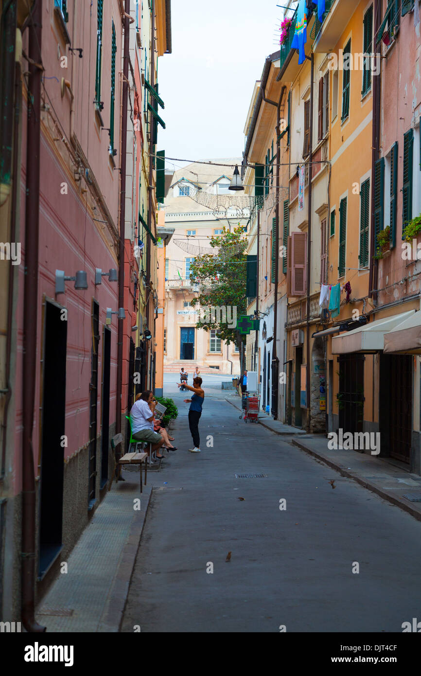 Street in Loano, Italy Stock Photo - Alamy