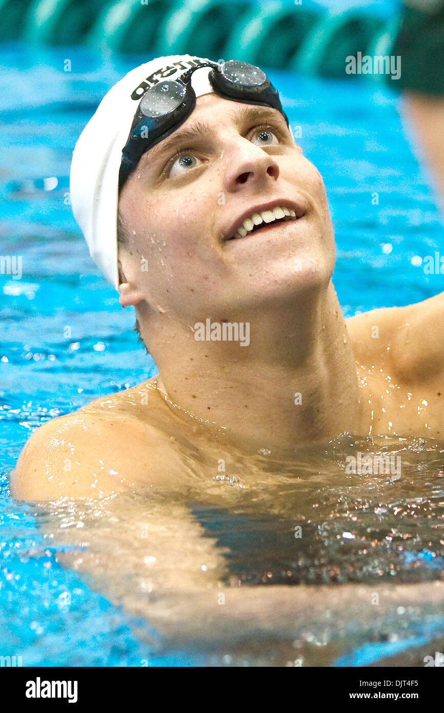 Eastern Michigan freshman Jacob Hanson is all smiles after completing ...