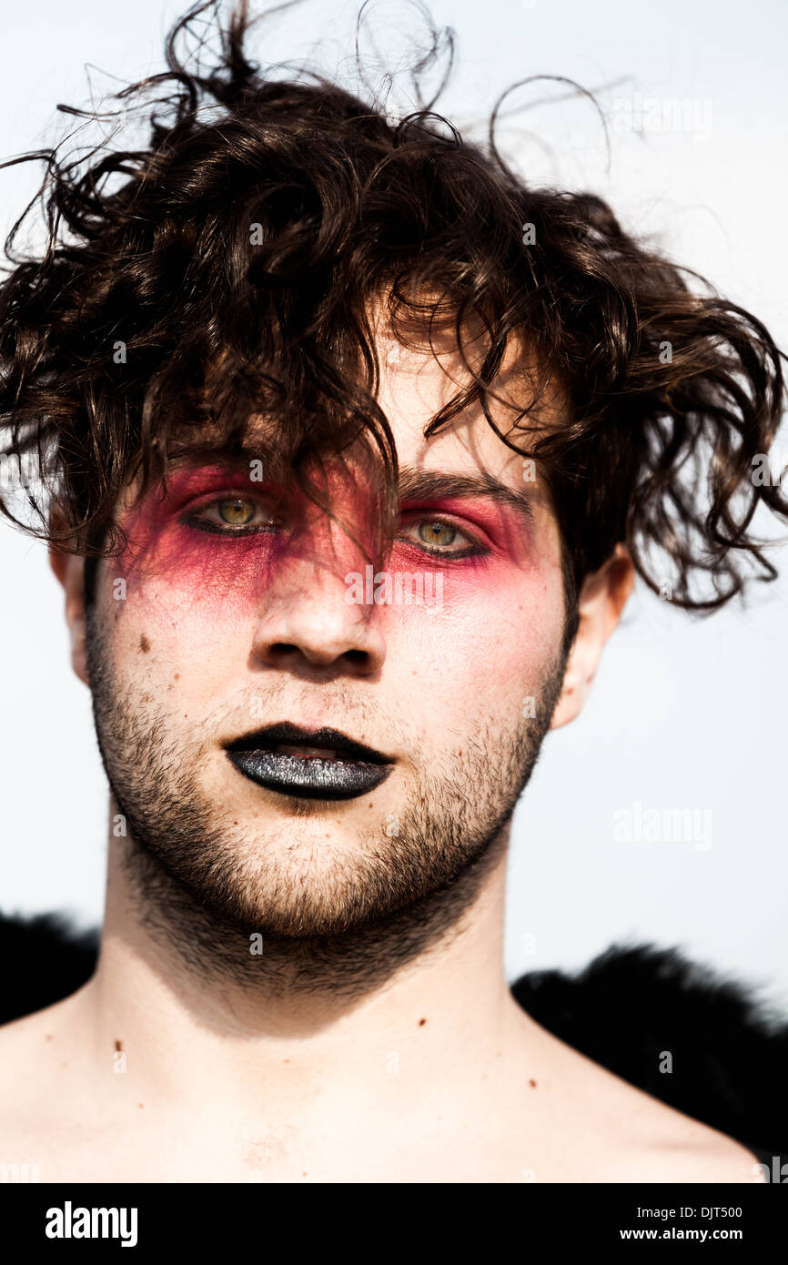 Man with make-up Stock Photo - Alamy