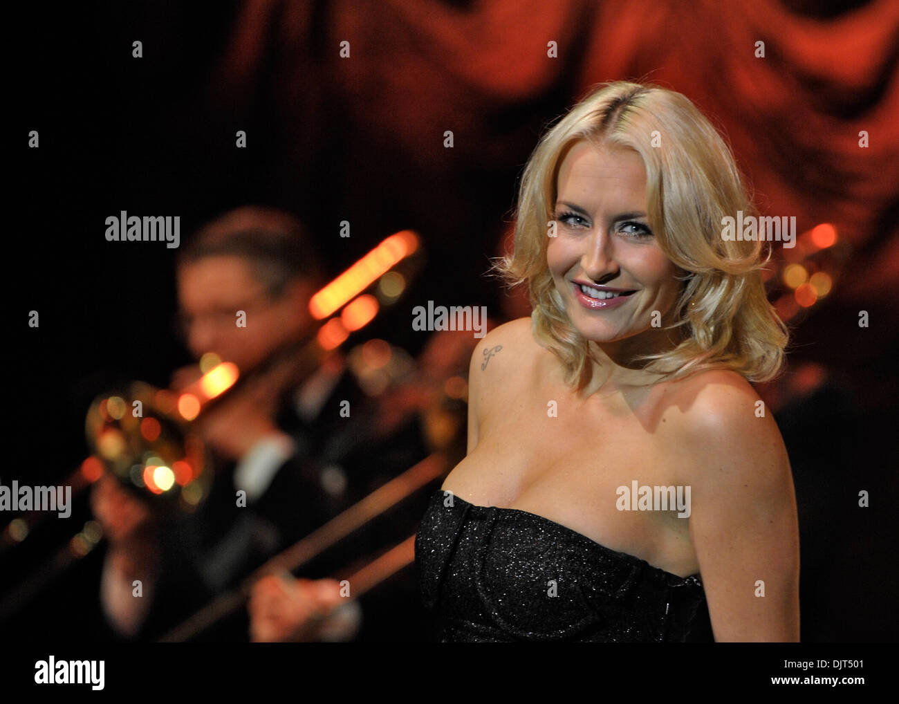 Berlin, Germany. 29th Nov, 2013. Sarah Connor performs with Andrej ...