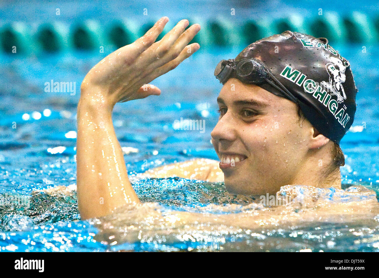 Justin Griggs of Eastern Michigan University is all smiles after ...