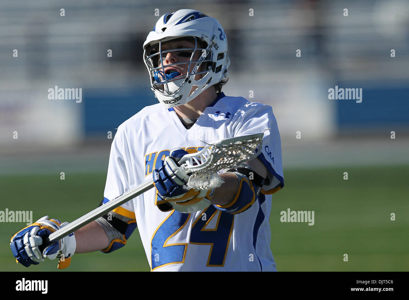 Hofstra Midfielder Tim Holman (#24). Hofstra defeated Brown 15-12 in ...