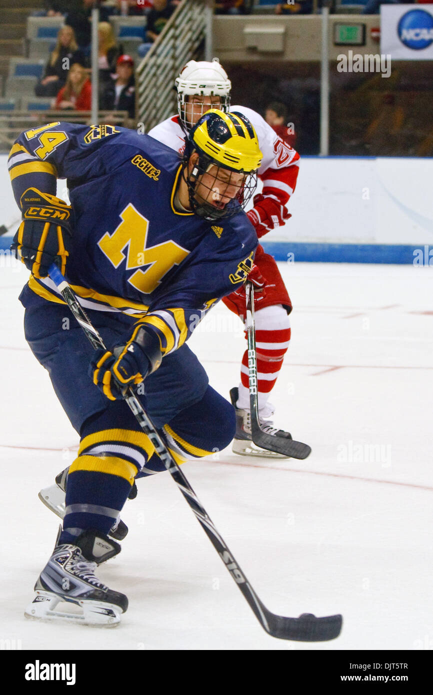 Michigan forward Brian Lebler (14) during game action. Miami defeated ...