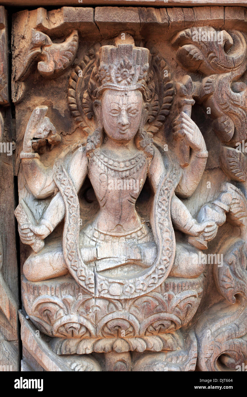 Nepali wood carving hi-res stock photography and images - Alamy