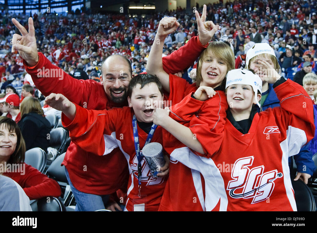 Wisconsin Badger fans shows their support during game action. Boston ...