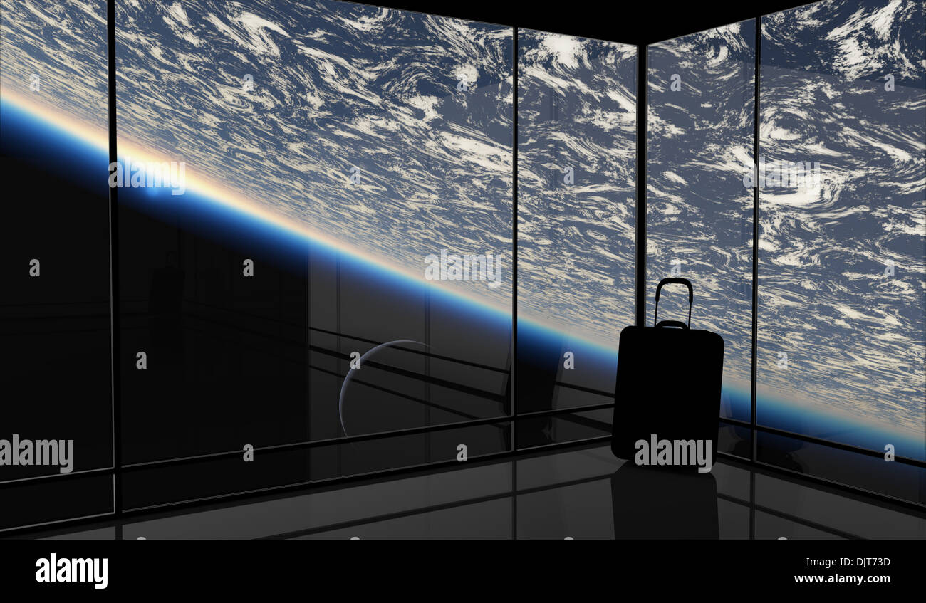 Abstract vision of space travel. This graphic is entirely computer ...