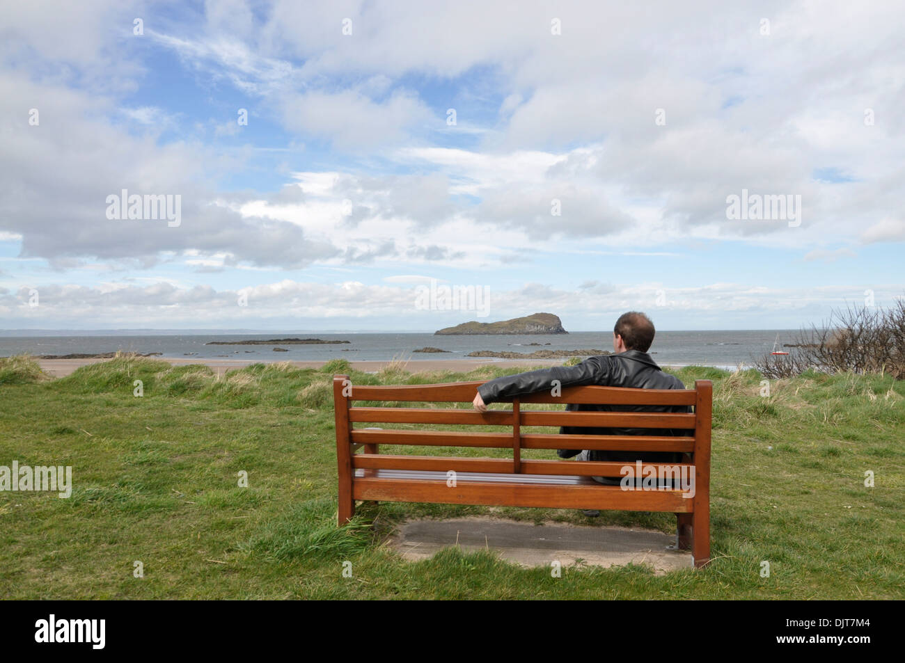 Man on the bench Stock Photo - Alamy